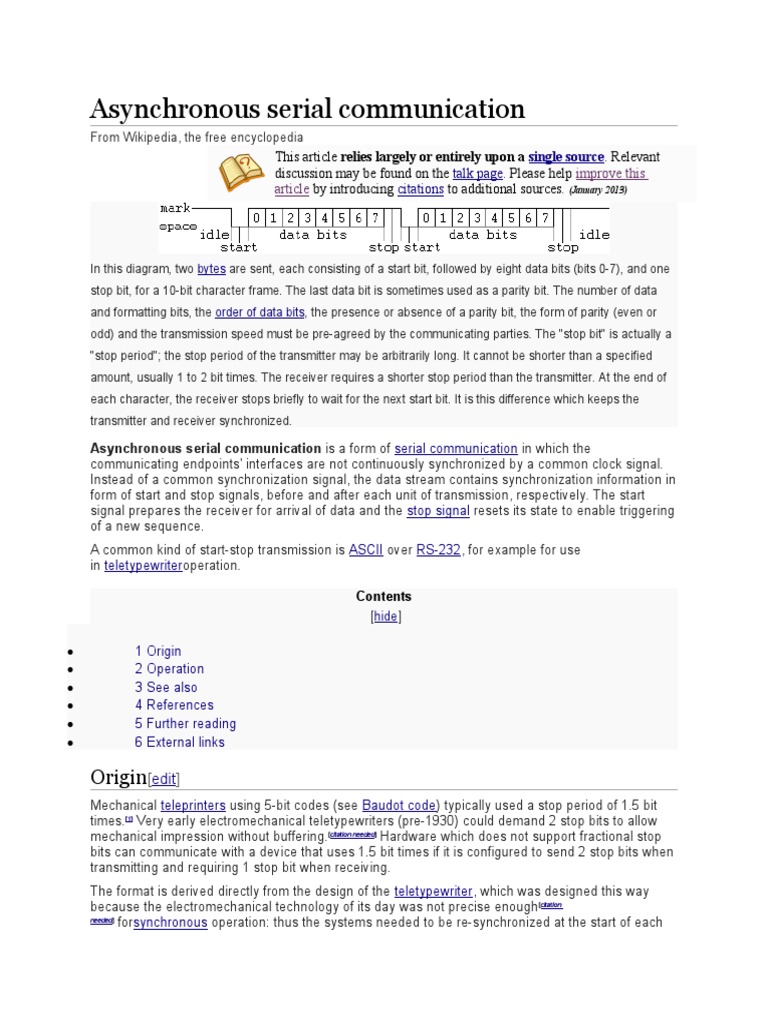 Asynchronous Serial Communication | PDF | Telecommunications Engineering | Internet Protocols