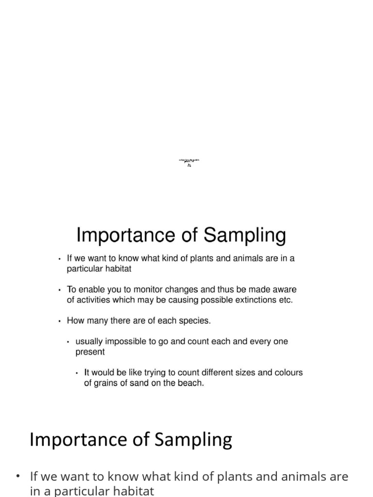 Ecological Sampling Methods Midterm - L-2 By: Eedj | PDF | Sampling ...
