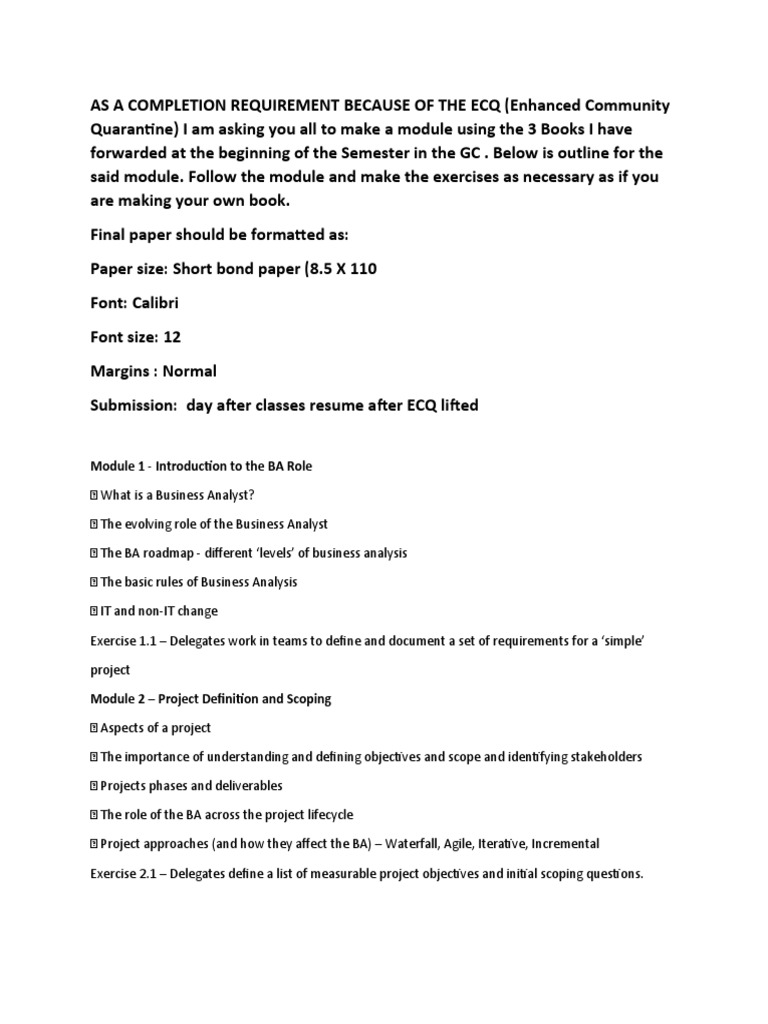 Module 1 - Introduction To The BA Role | PDF | Use Case | Business Analysis