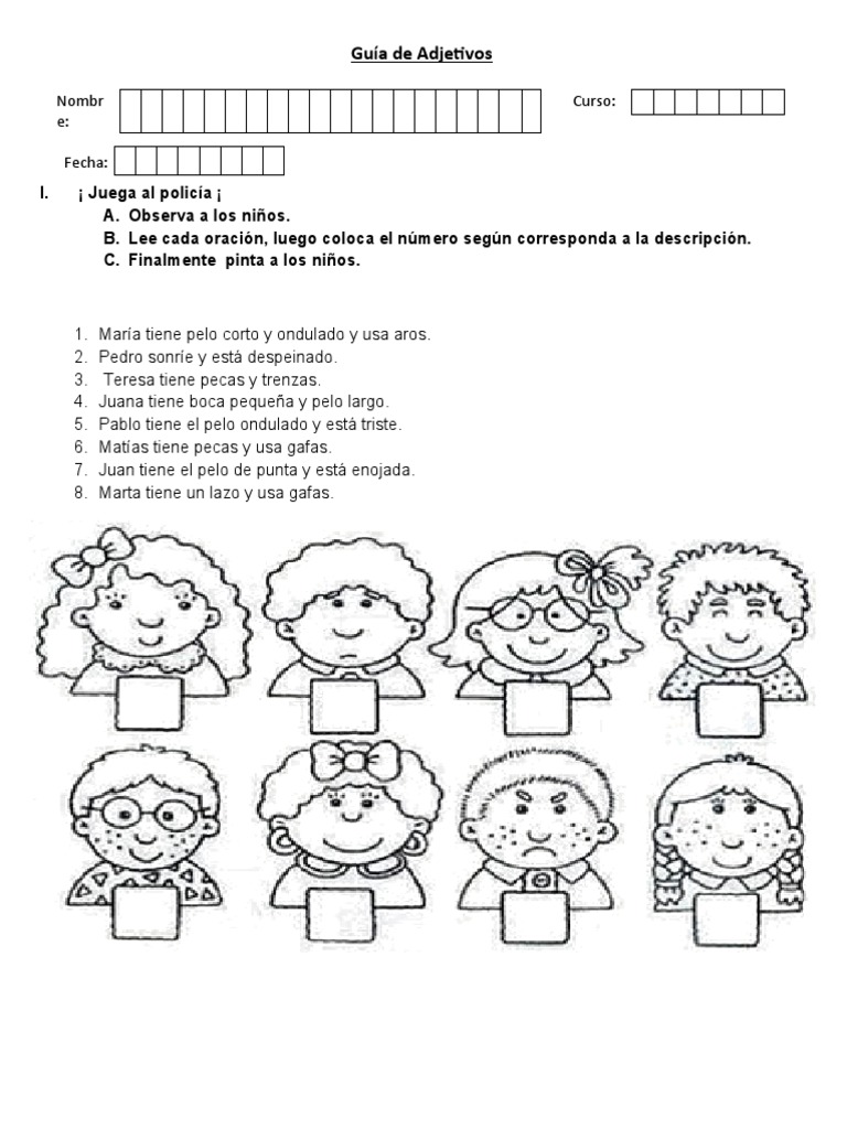 Guia de Adjetivos | PDF