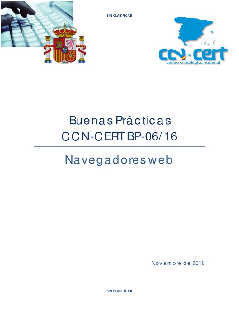 CCN-CERT BP-06-16 Navegadores Web PDF | PDF | Script Java | Cookie HTTP