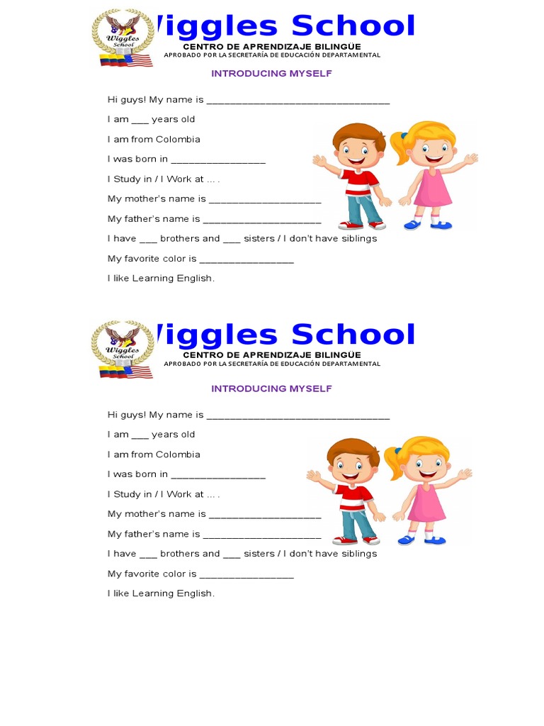 3.1 Introducing Myself Class Activity | PDF