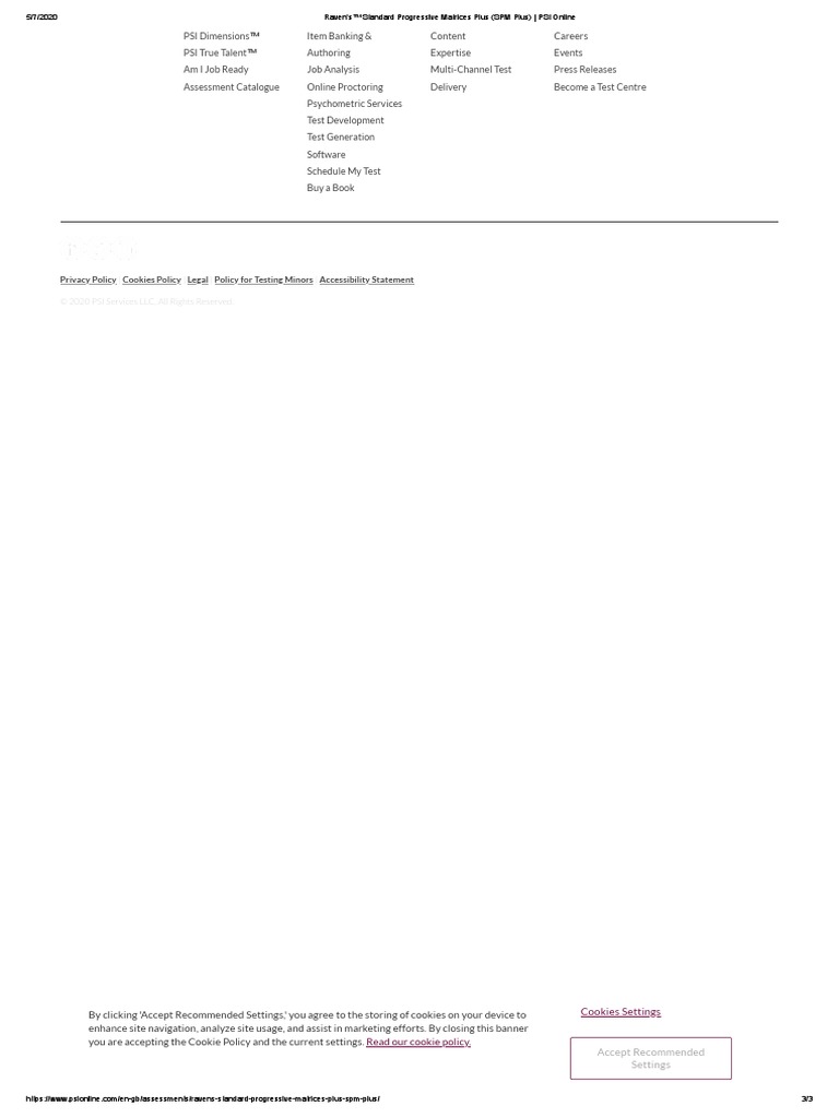 3 Raven's™ Standard Progressive Matrices Plus (SPM Plus) _ PSI Online