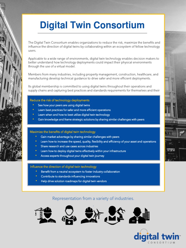 Digital Twin Consortium: Representation From A Variety of Industries. | PDF
