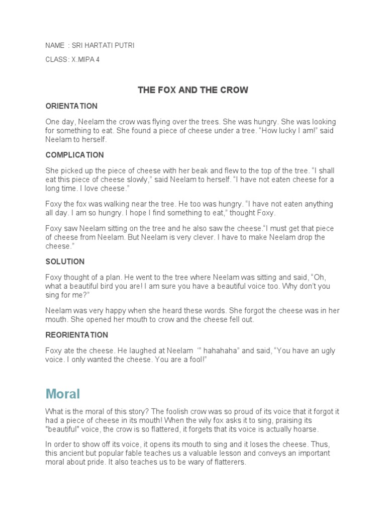 The Fox and The Crow | PDF