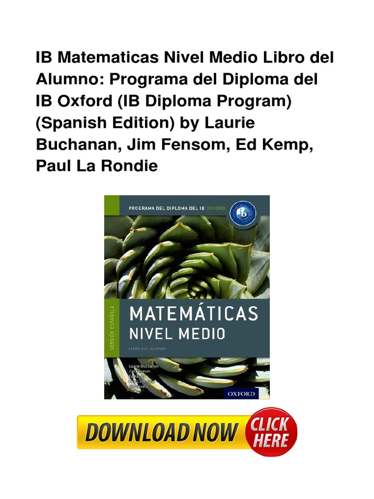 IB Matematicas Nivel Medio Libro Del Alu PDF | PDF | Books