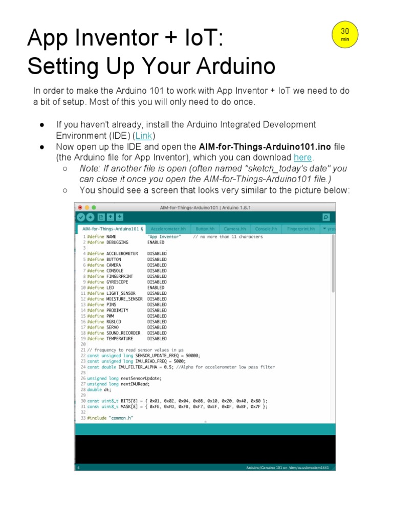 App Inventor + Iot: Setting Up Your Arduino: Can Close It Once You Open ...