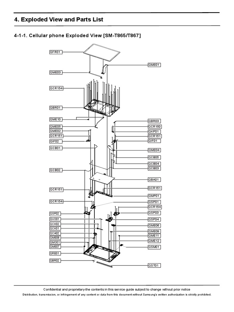 Exploded View and Parts List | PDF | Mobile Technology | Telecommunications