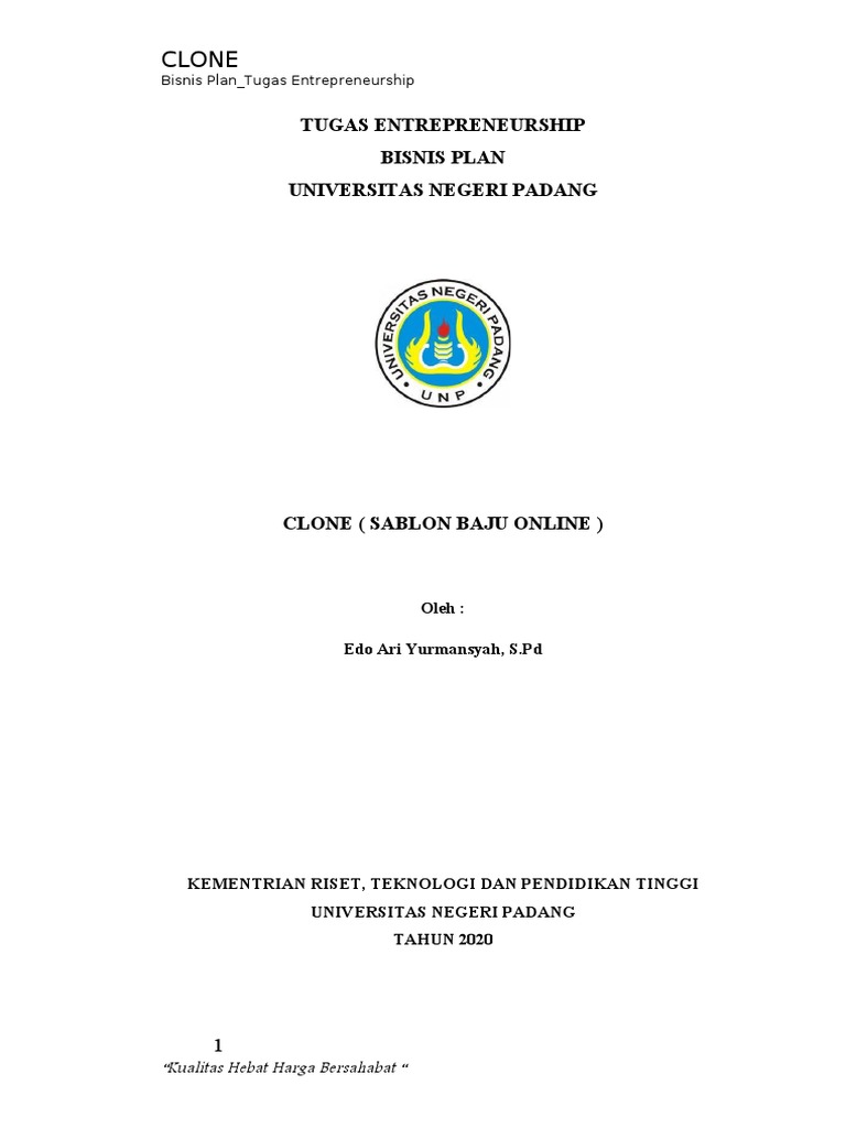 Bisnis Sablon Kaos CLONE | PDF | Karier & Perkembangan | Bisnis