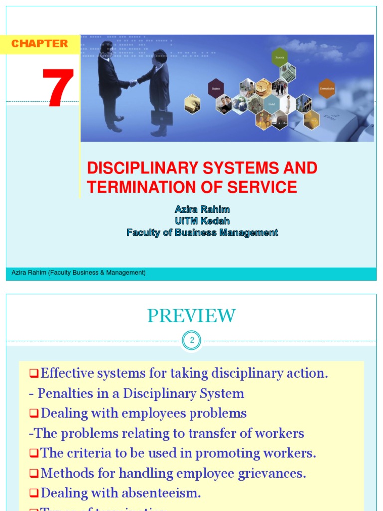 Chapter 7 - Disciplinary System and Termination of Service | Download ...