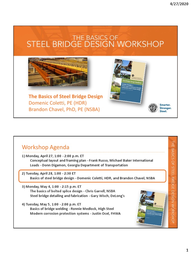 Steel Bridge Design Basics Workshop | PDF | Buckling | Strength Of ...