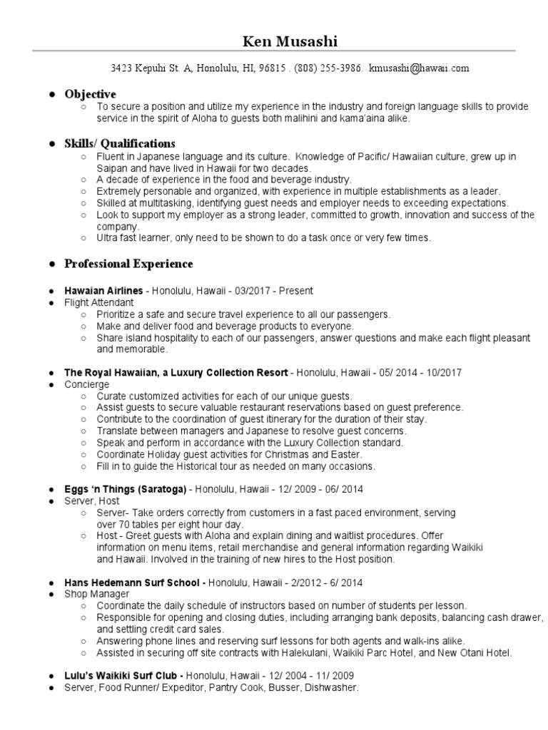 Resume Ken | PDF | Hawaii | Honolulu