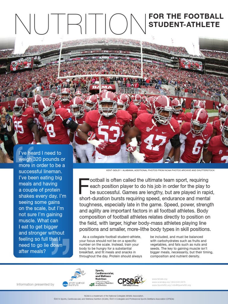 Football Sports Nutrition Fact Sheet Web Version | PDF | Meal | Dietitian
