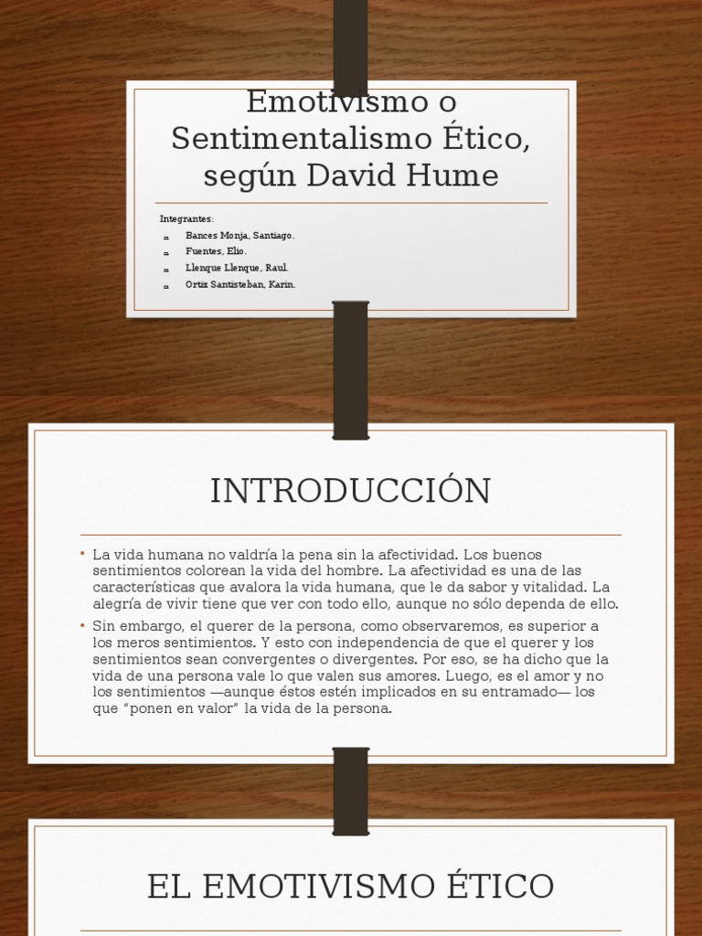 Emotivismo Ético en Hume | PDF | David Hume | Moralidad