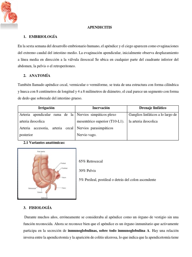 APENDICITIS | PDF | Gastroenterología | El embarazo