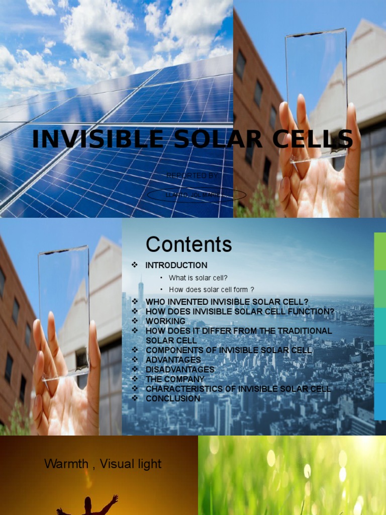 Invisible Solar Cell (LLA | PDF | Solar Cell | Solar Energy