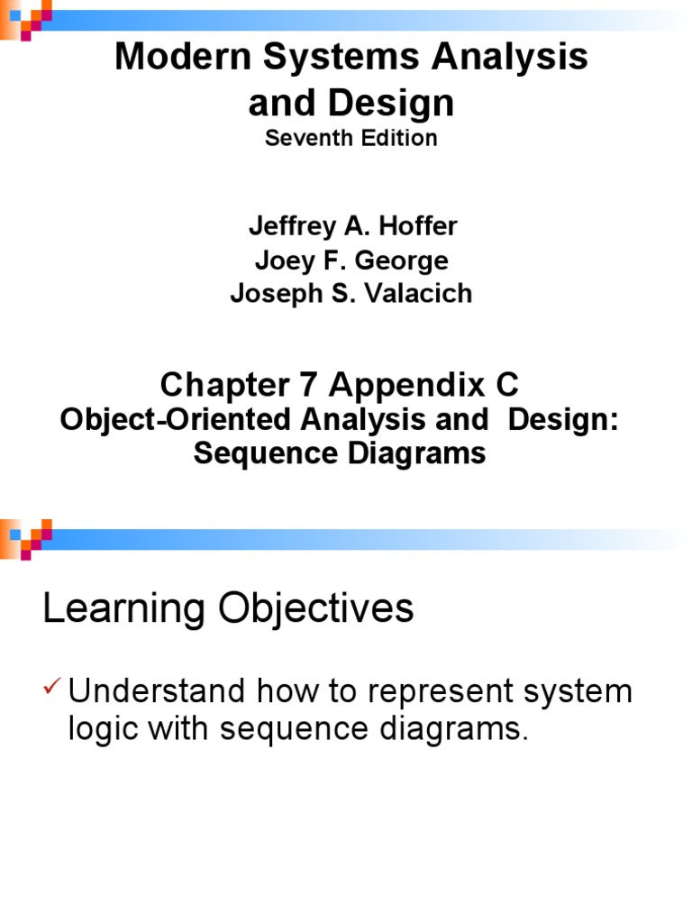 W7 Part Iii System Analysis Chapter 7 Appendix C Object Oriented Analysis And Design Sequence