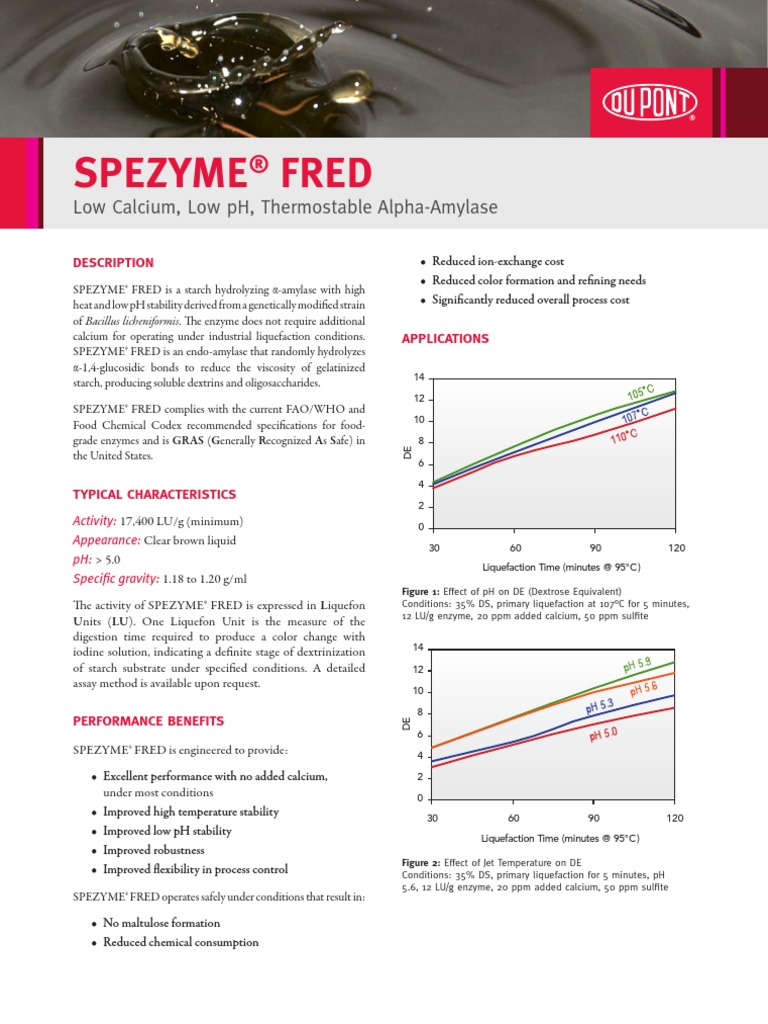 Spezyme Fred - FT Actual PDF | PDF | Ph | Starch