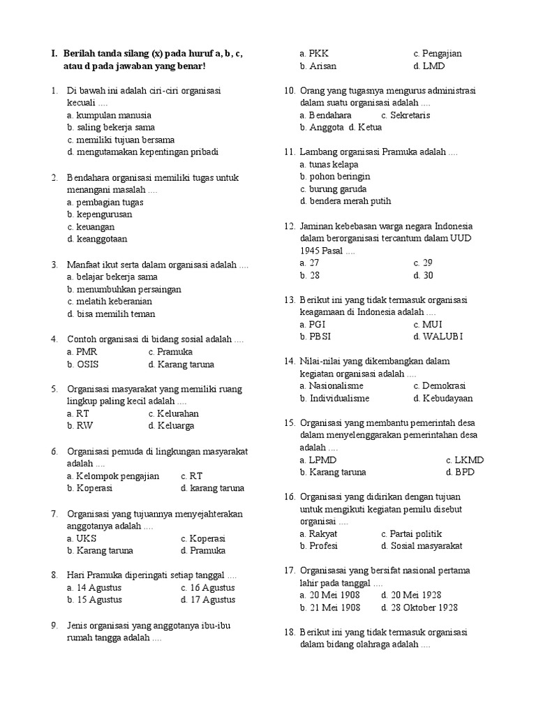 Uts Kelas 5 PKN | PDF