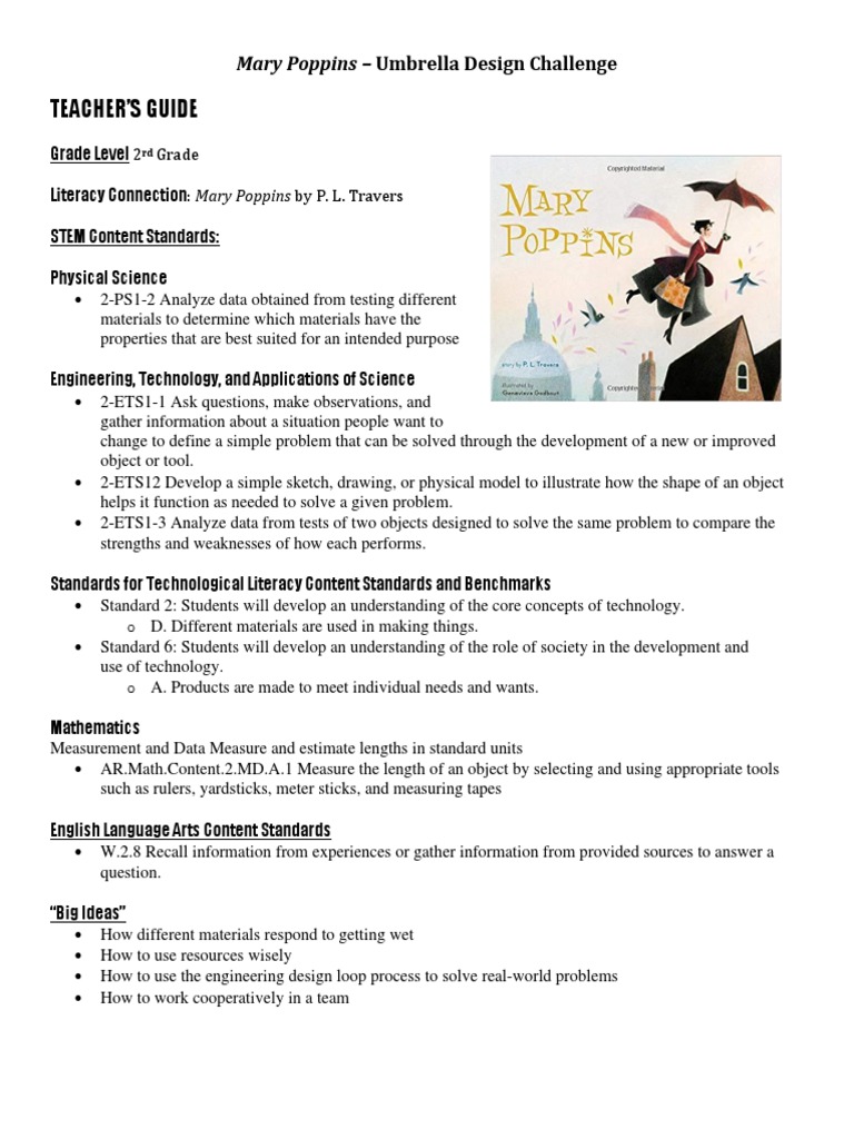 Mary Poppins Teacher and Student Guides | PDF | Design | Information