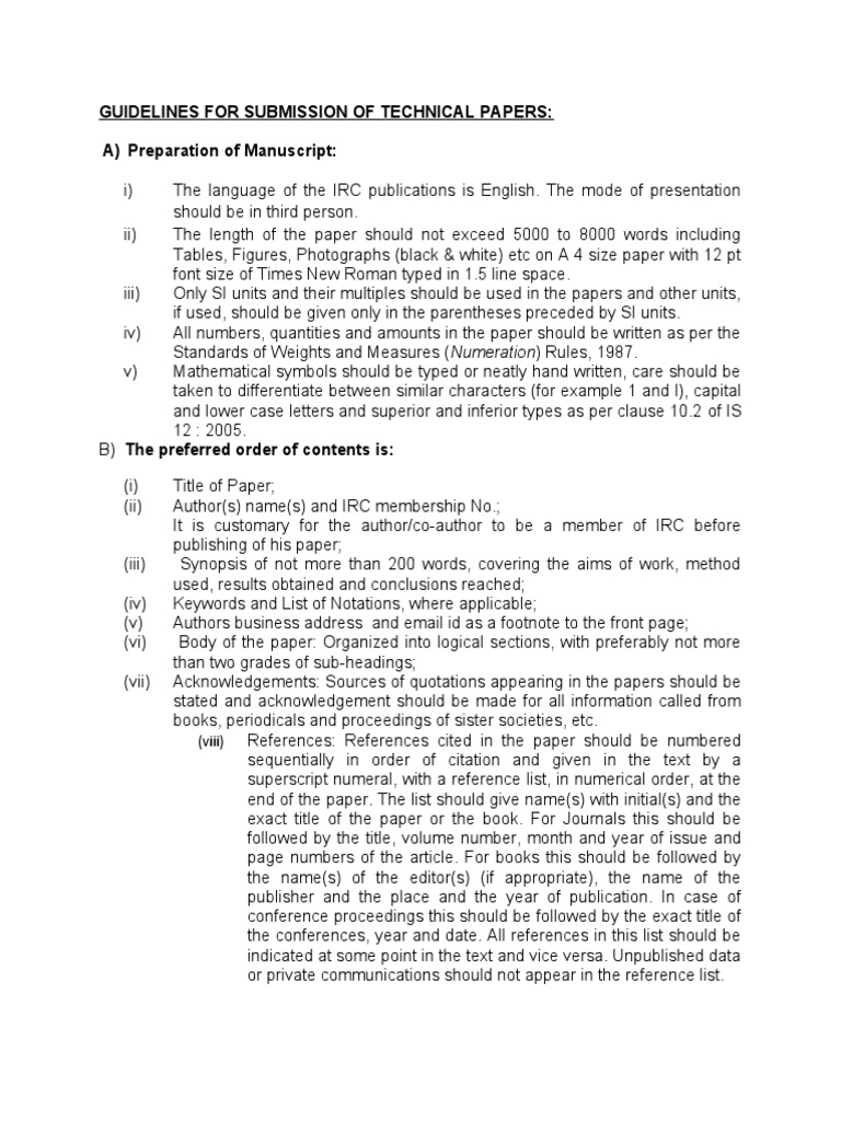 Technical Paper Submission Guidelines | PDF | Citation | Written ...