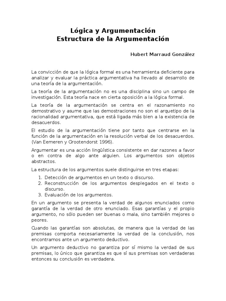 Lógica y Argumentación | PDF | Argumento | Teoría de la argumentación