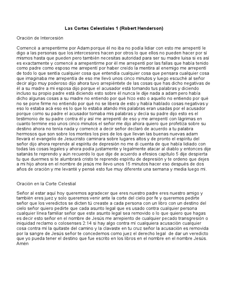 Oraciones en la Corte Celestial | PDF | Oración | Pecado
