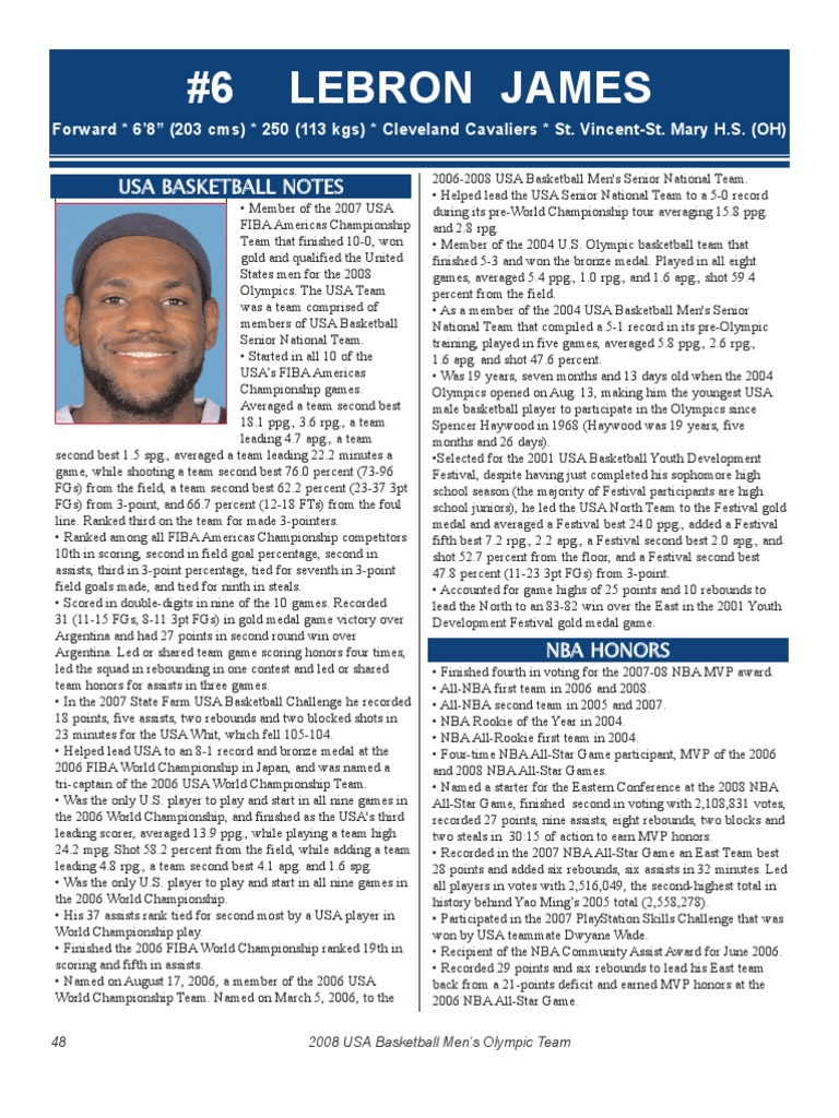 Lebron James | PDF | National Basketball Association | Sports