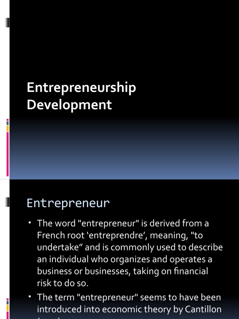 Understanding Entrepreneurship Development | PDF | Entrepreneurship ...