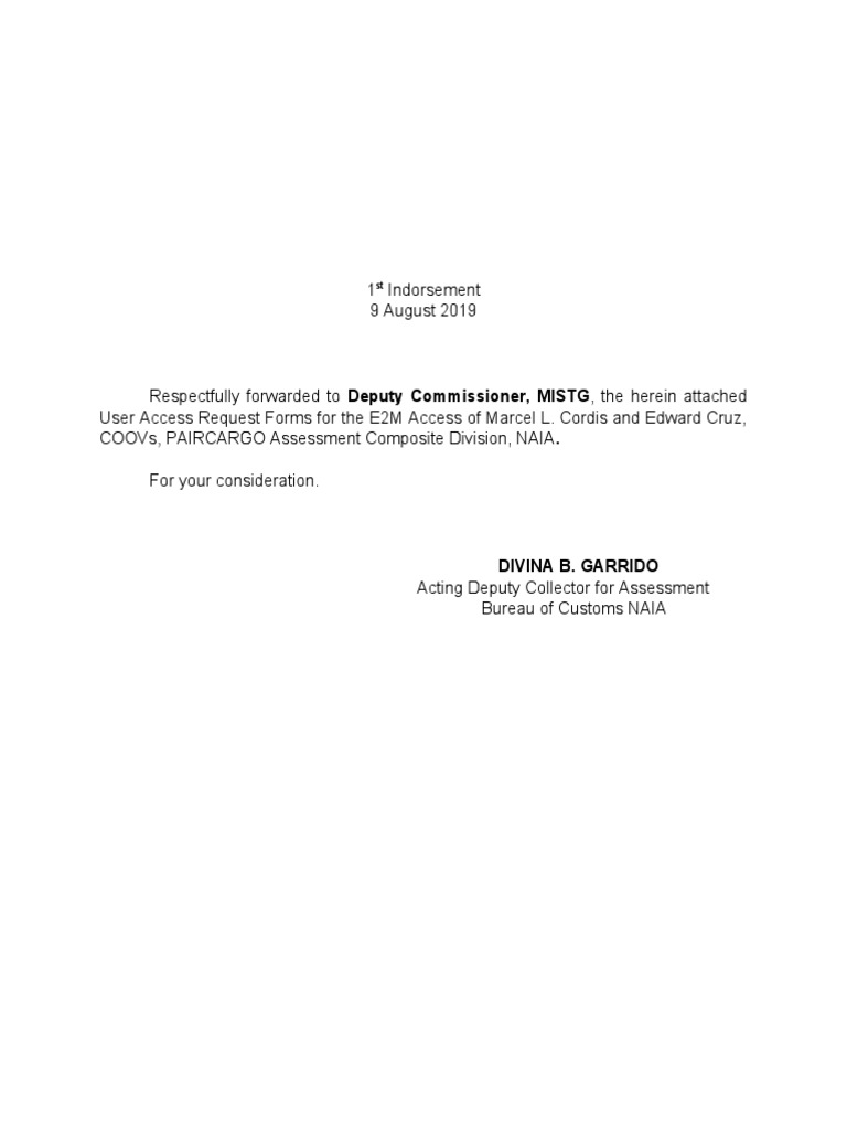 1st Indorsement Dep Comm Geronimo | PDF