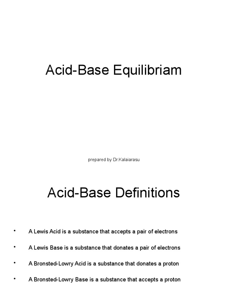 Acid-Base Equilibriam | PDF | Buffer Solution | Acid