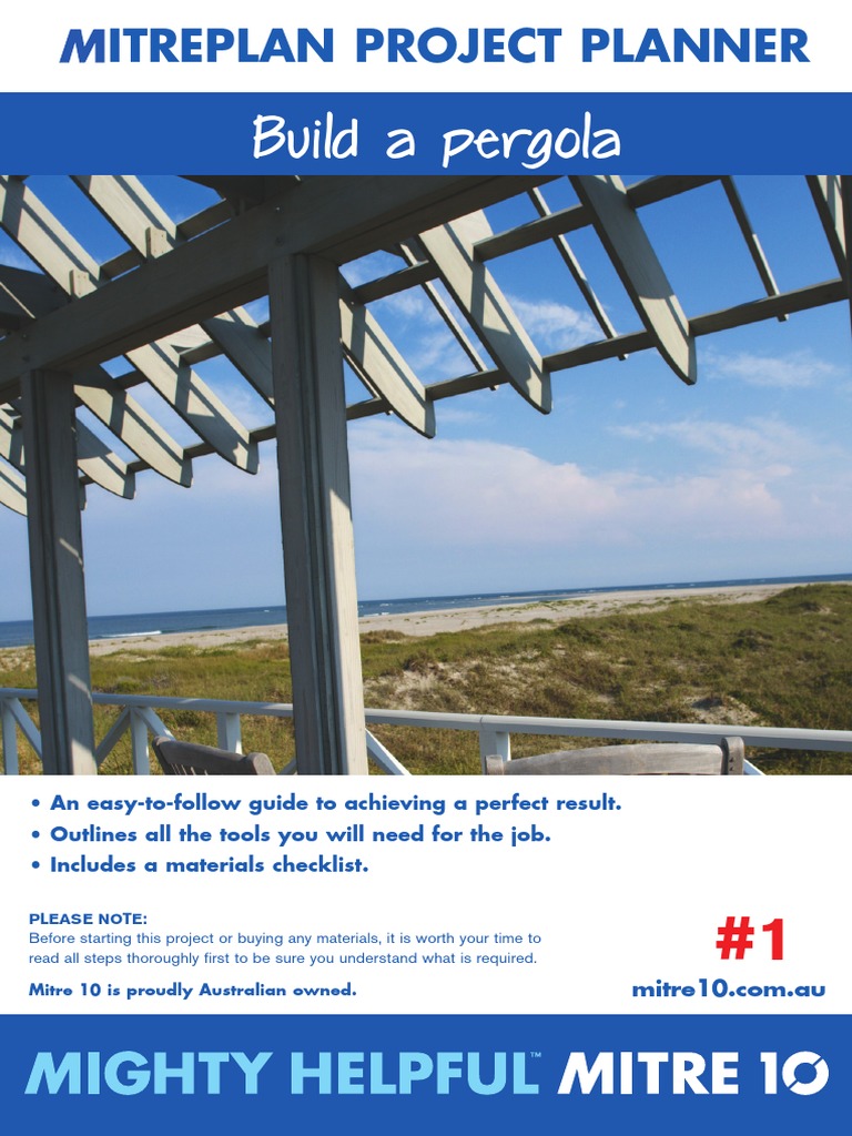 Build Your Pergola: Step-by-Step Guide | PDF | Truss | Framing ...