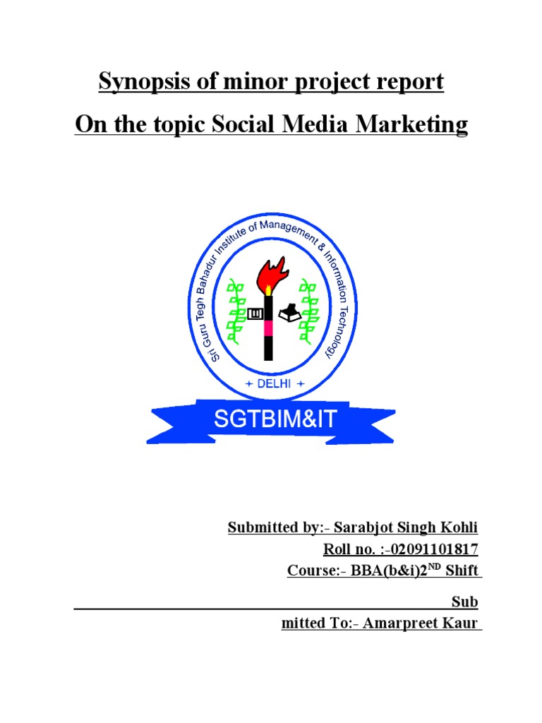Synopsis of Minor Project Report | PDF | Social Networking Service ...
