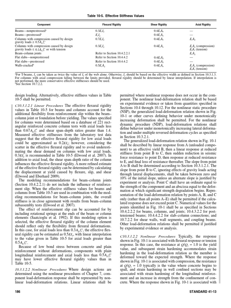 Asce 41-13 PDF | PDF | Beam (Structure) | Stiffness