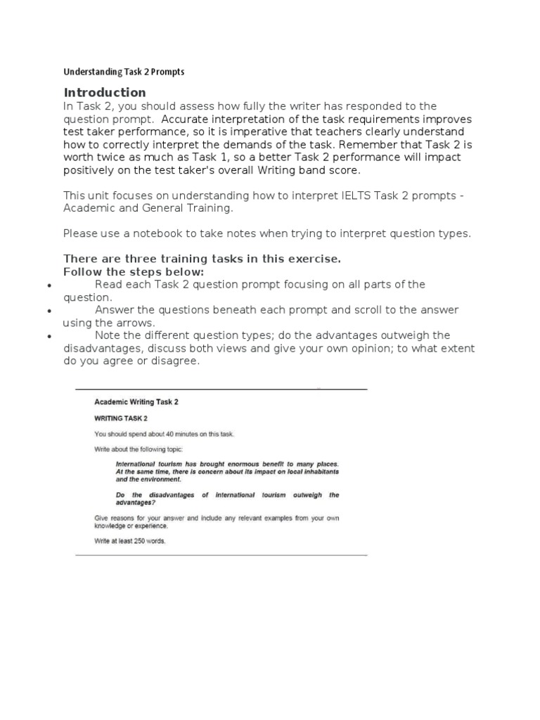 IELTS, Understanding Task 2 | PDF