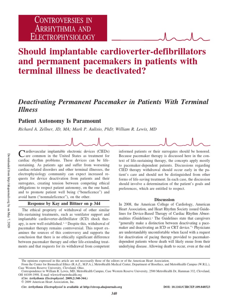 Should Implantable Cardioverter-Defibrillators and Permanent Pacemakers ...