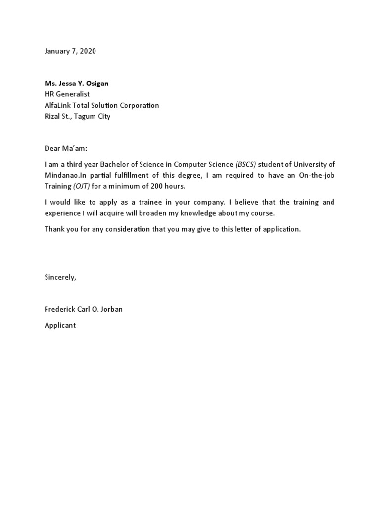 Jorban App Letter | PDF | Computers