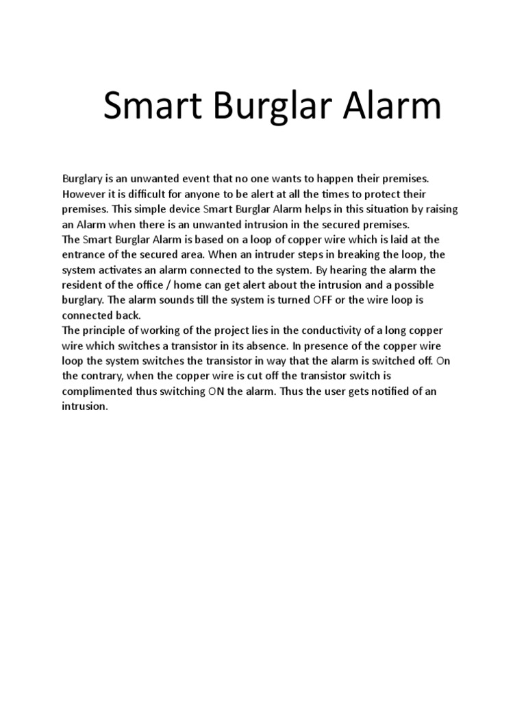 Smart Burglar Alarm | PDF