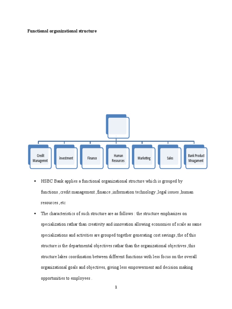 Functional Organizational Structure | PDF | Organizational Structure ...