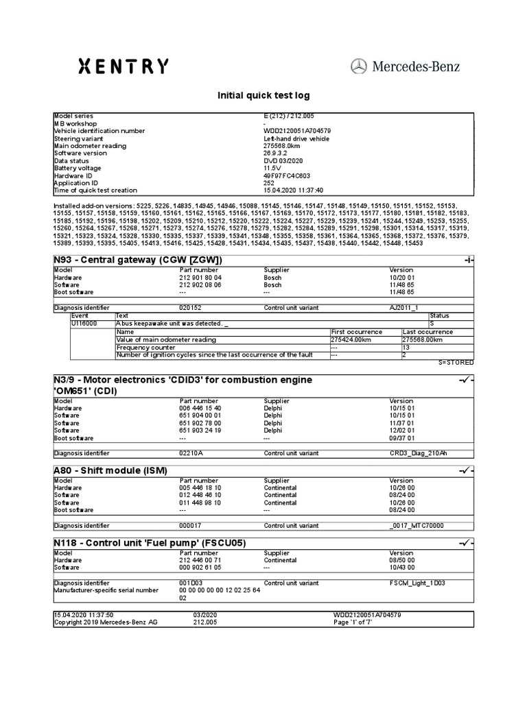 Initial Quick Test Log | PDF | Booting | Vehicles