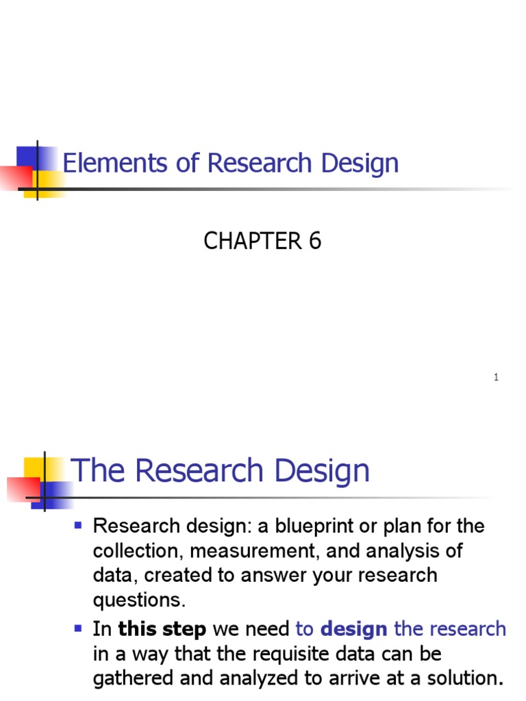 Chapter 6 Elements of Research Design - Updated - 11-03-2020 | PDF ...