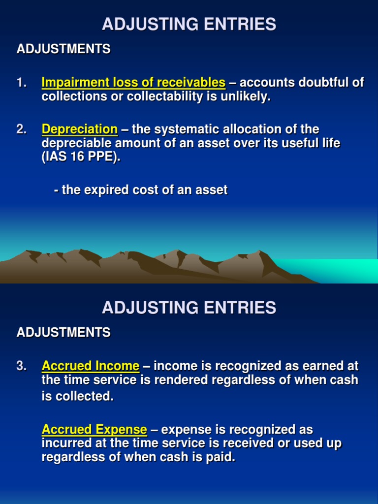 Adjusting Entries: Impairment Loss of Receivables | PDF | Deferral ...