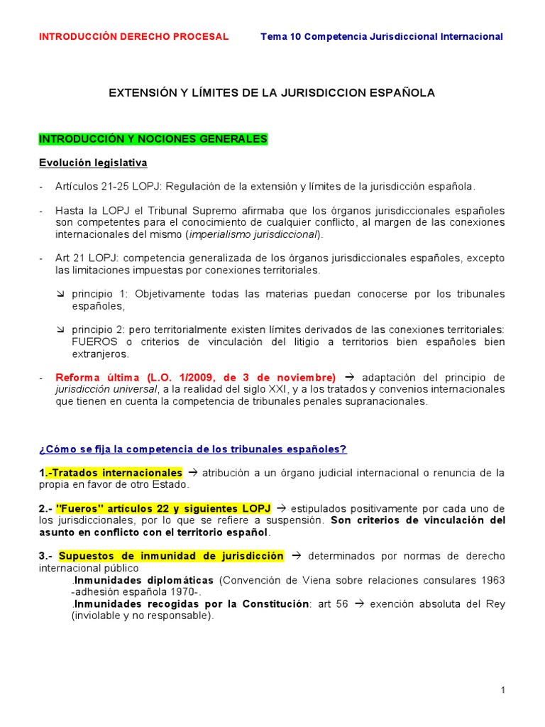 Tema 10 Competencia Internacional | PDF | Crímenes contra la humanidad ...