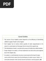 Chapter 10 Canal Outlets | PDF | Civil Engineering | Hydrology