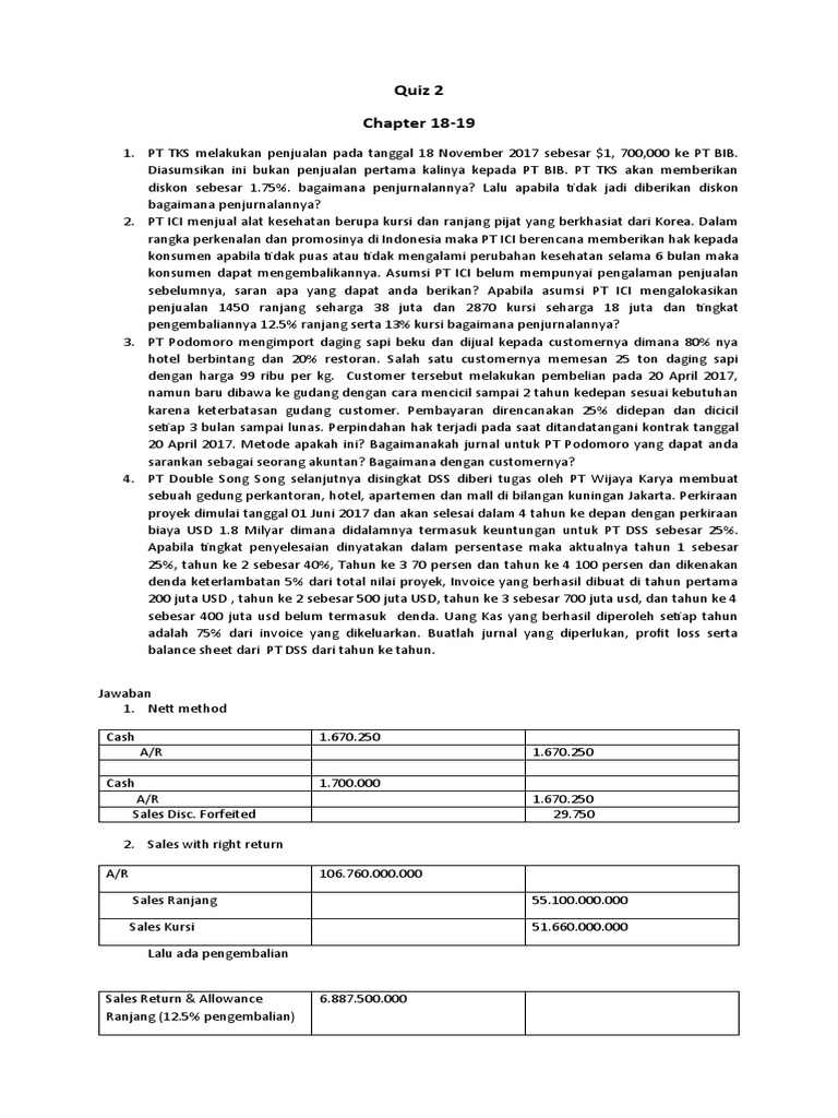 Jawaban Latihan CHP 18 | PDF