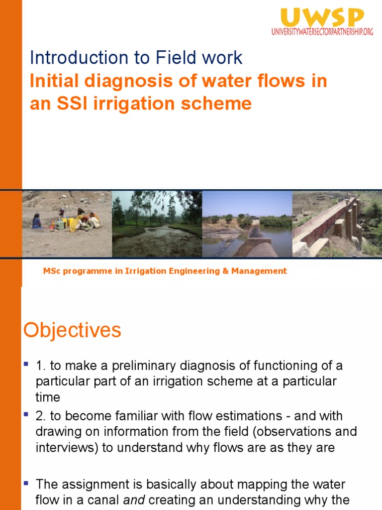 SSI Irrigation Scheme Fieldwork Guide | PDF | Irrigation | Water