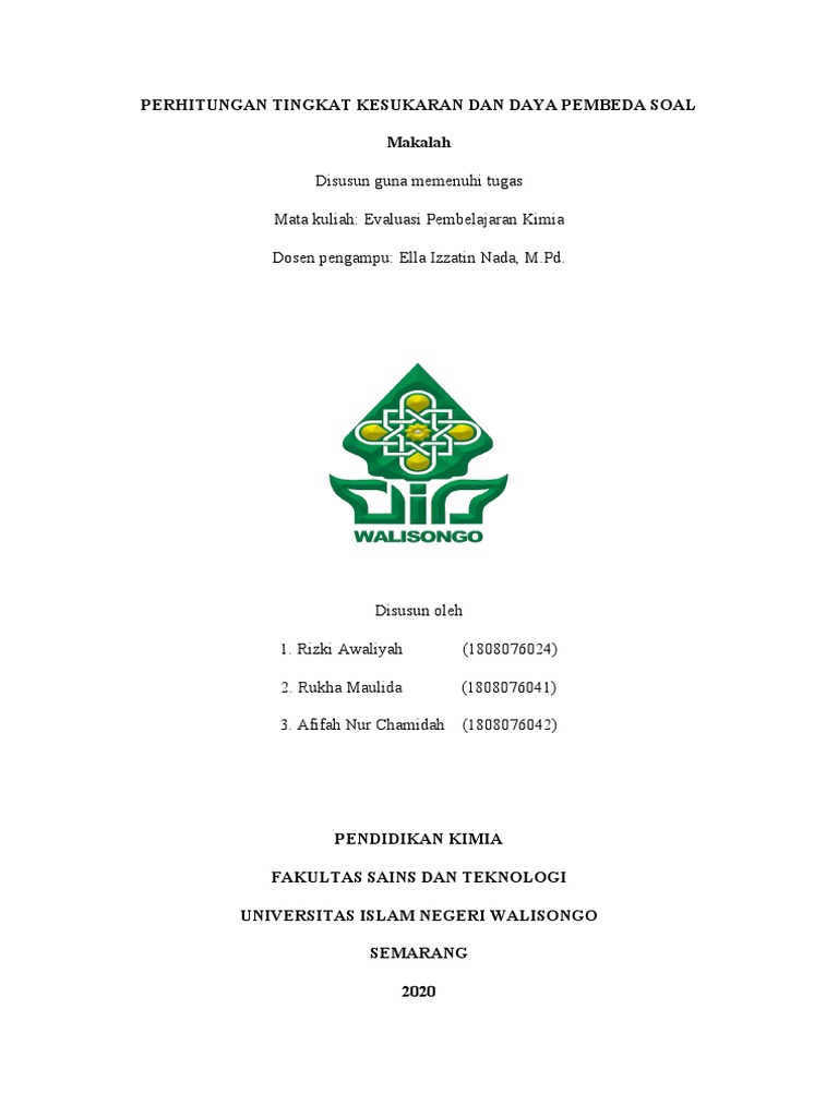 Cara Menentukan Daya Pembeda New | PDF