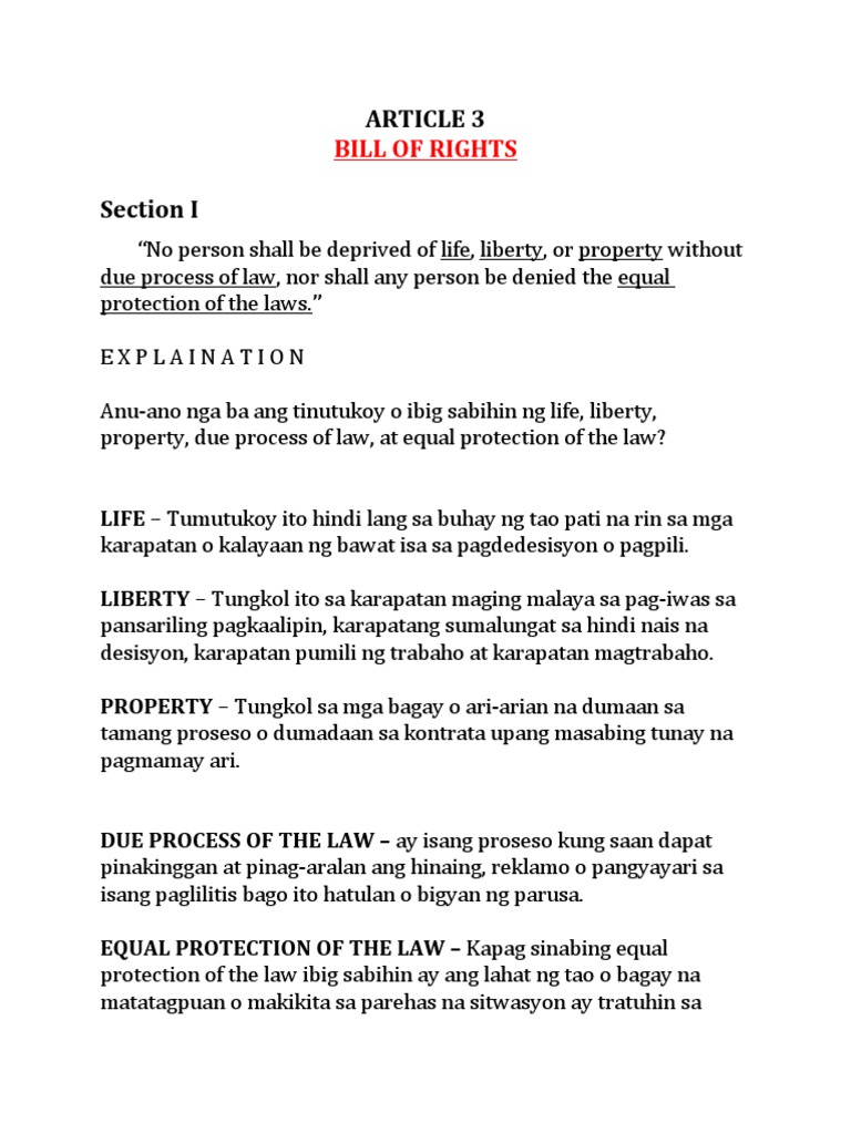 Article 3 SECTION 1 PA LANG ITO | PDF