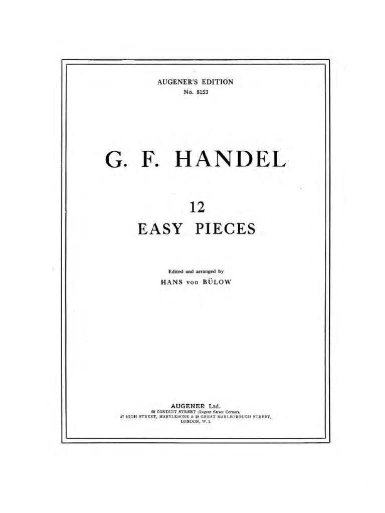 12 Easy Piece (Handel) | PDF