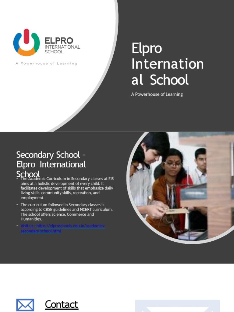 Elpro International Secondary School in Pune | PDF